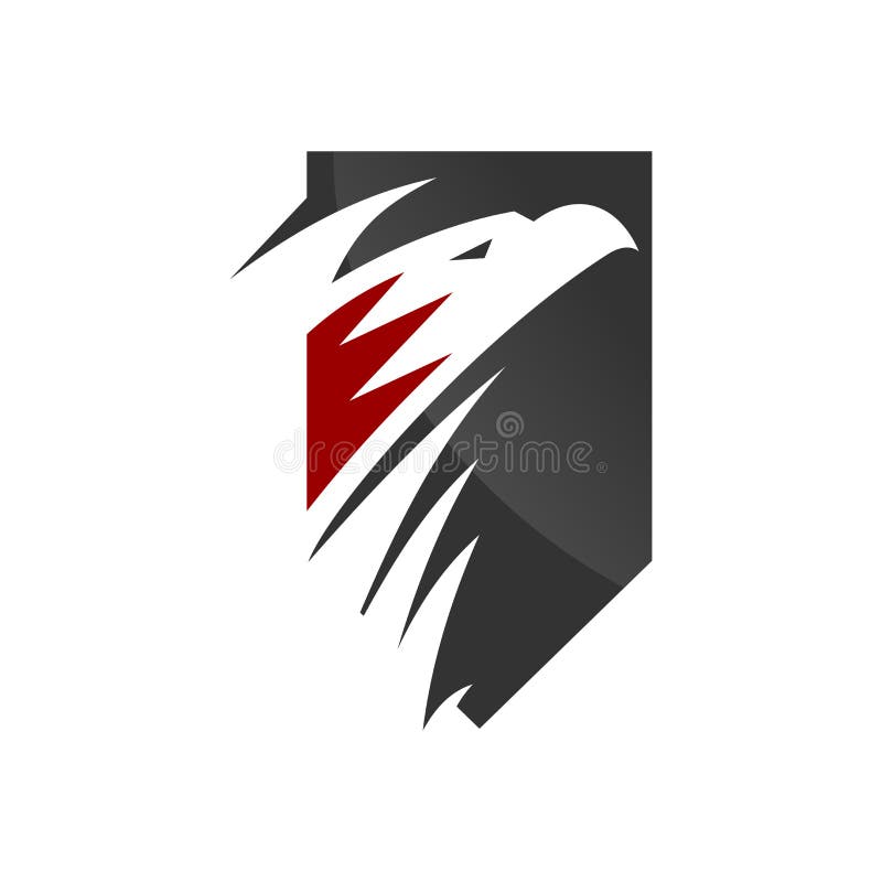 Eagle Shield Security Icon Illustration Template Sign Stock Vector ...