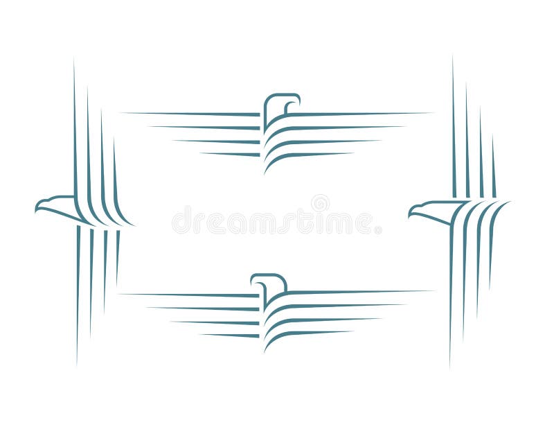 Eagle signs stock vector. Illustration of freedom, outline - 32566185
