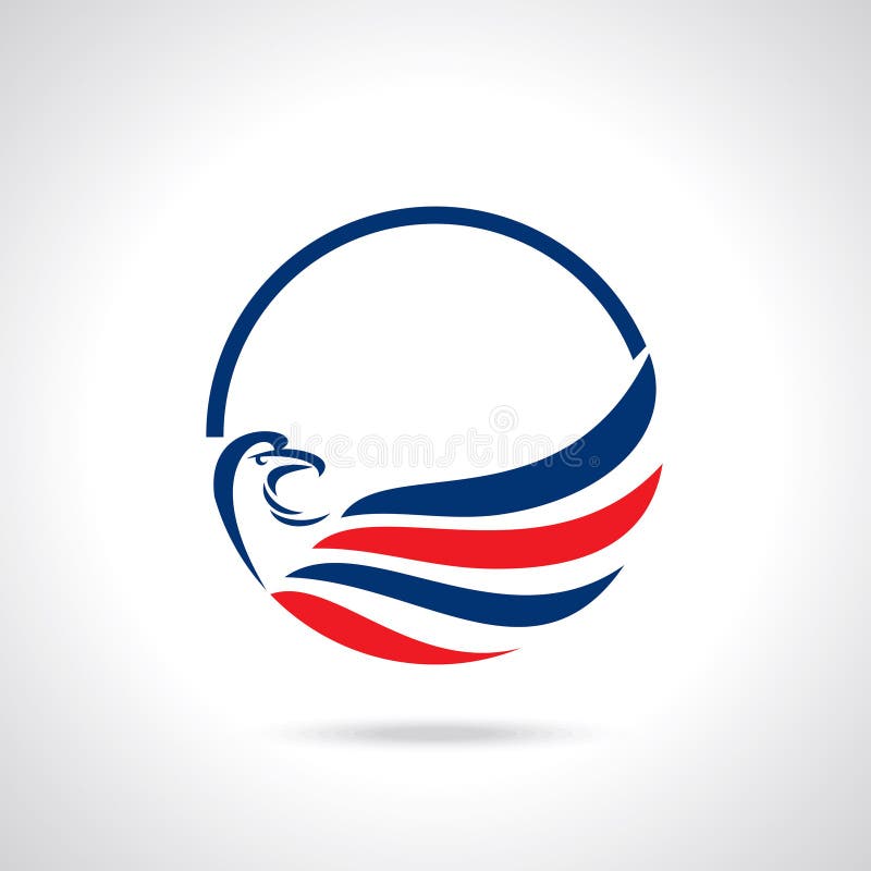 Eagle Silhouette Icon in a Circle Stock Vector - Illustration of eagle ...