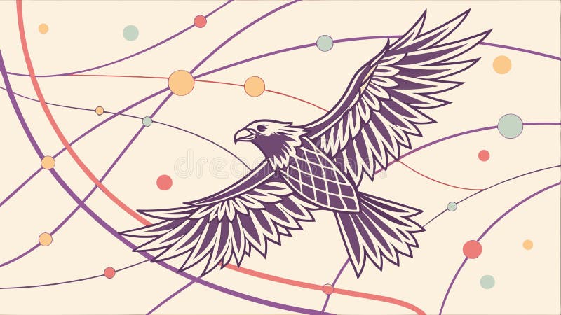 Eagle Soaring Abstract Lines Flight Freedom Power Art, Vector Design ...