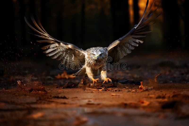 Eagle Soaring: Majestic Hawk in Flight. Generative AI Stock ...
