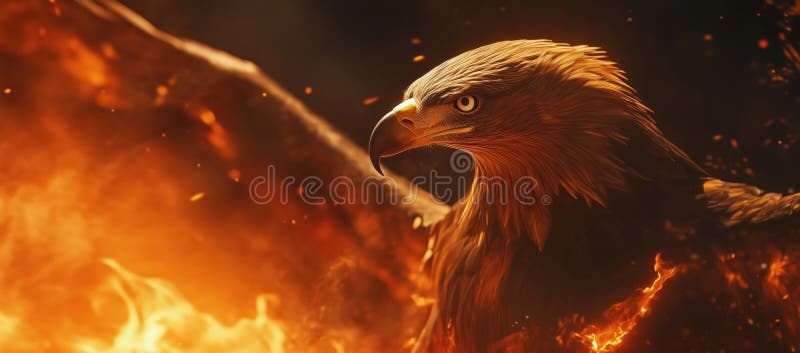 An Eagle Soars through Fierce Flames in a Stunning Hyper-realistic ...