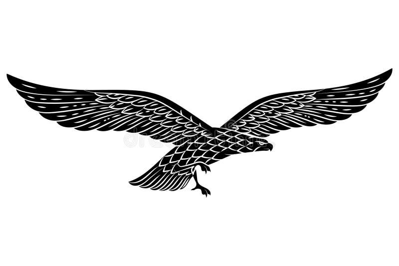 Eagle with spread wings stock vector. Illustration of retro - 360619080