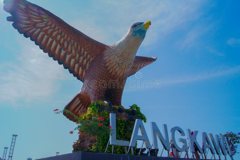 Eagle Square in Langkawi editorial photo. Image of hawk - 88012821