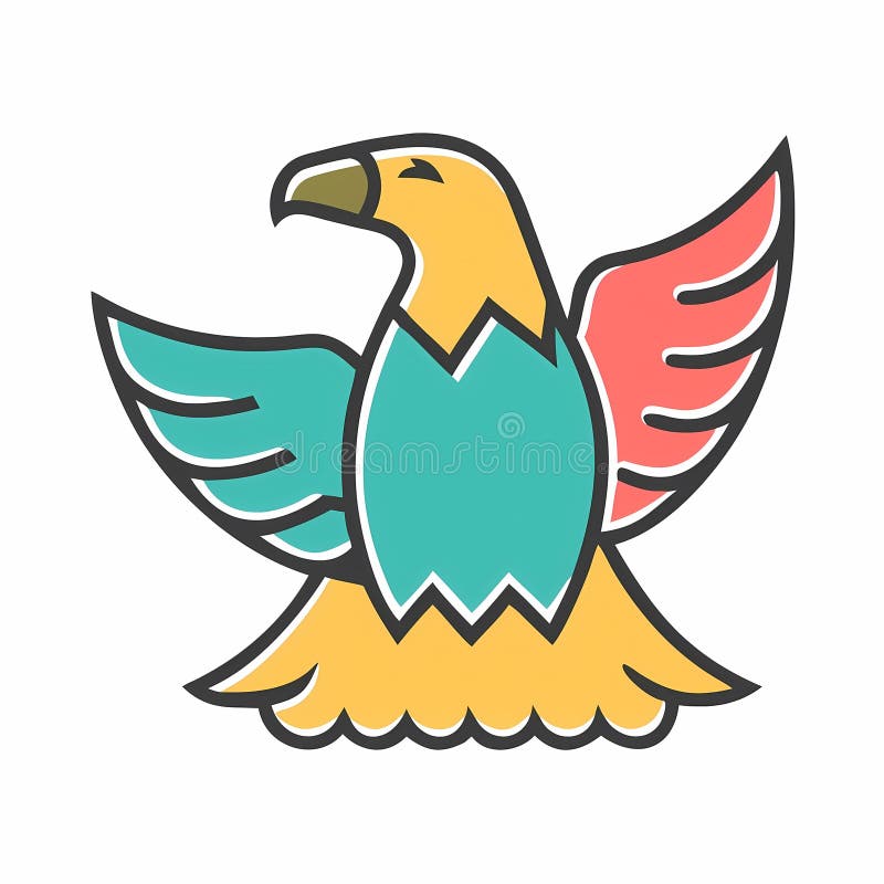 Eagle Statue Color Icon. Isolated on White Background. Vector ...