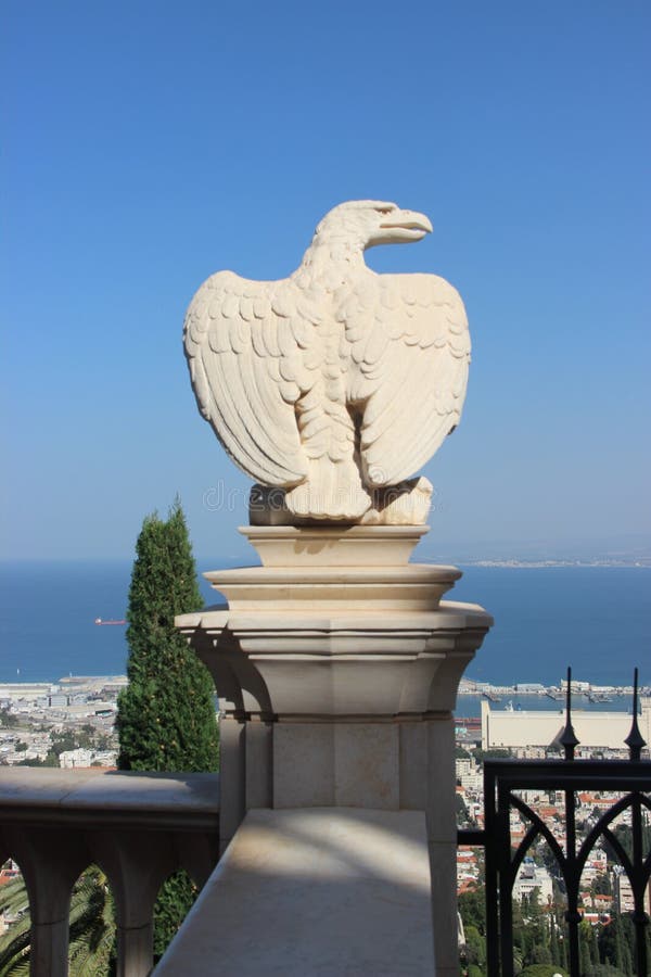 Eagle Statue of Haifa in Israel Stock Image - Image of beach, vocation ...