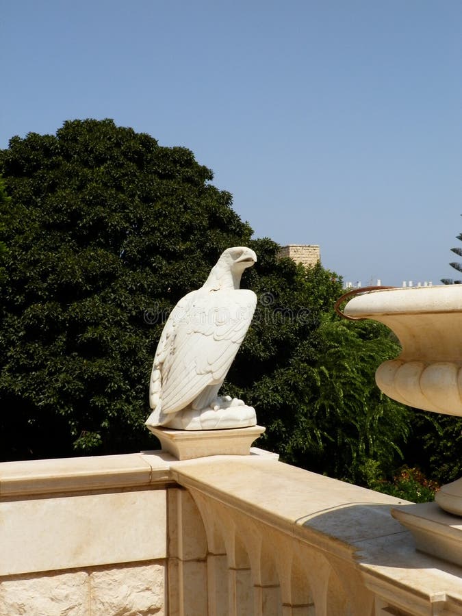 Eagle Stone Statue and Trees Around Stock Photo - Image of carving ...