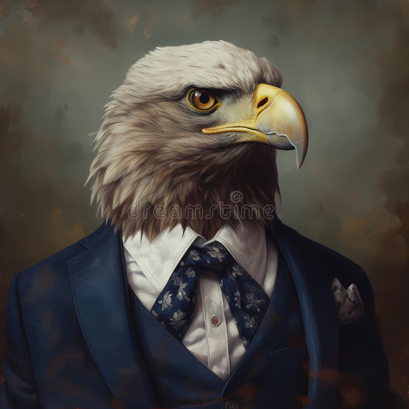 Eagle in a Suit - Victorian 1800s Style (AI-Generated) Stock ...