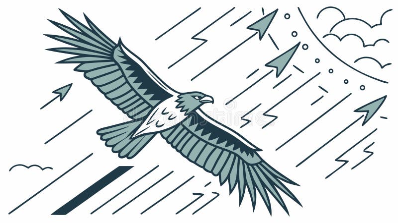 Eagle in Swift Flight, Dynamic Motion, Powerful Bird, Soaring High ...