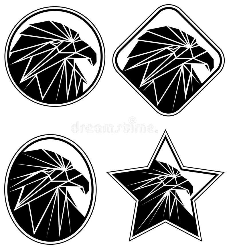 Eagle symbols stock vector. Illustration of profile, predator - 56015403