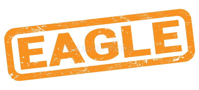 EAGLE Text Written on Orange Rectangle Stamp Stock Illustration ...