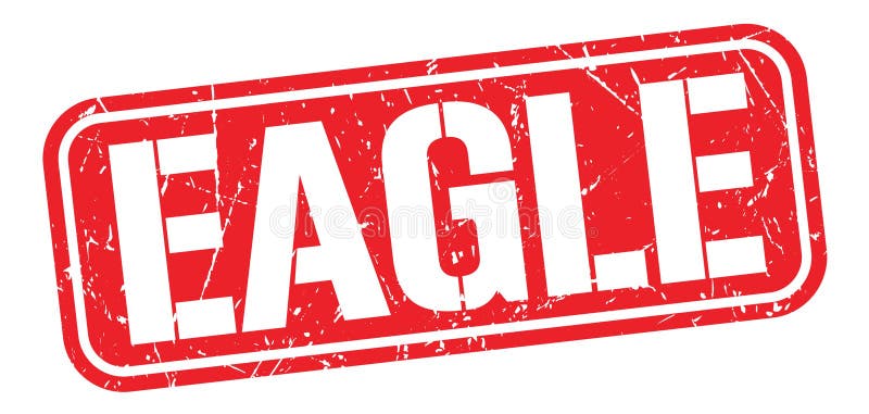 EAGLE Text Written on Red Stamp Sign Stock Illustration - Illustration ...