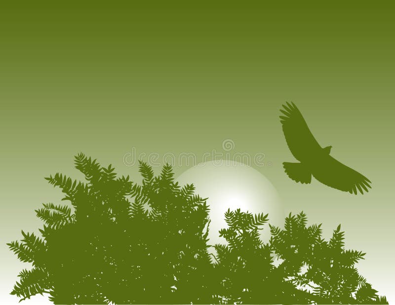 Bird Flying Above Tree Stock Illustrations – 600 Bird Flying Above Tree ...