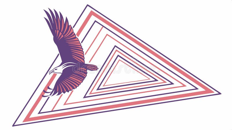 Eagle in Triangle Frame, Bird of Prey and Powerful Symbol Vector Design ...