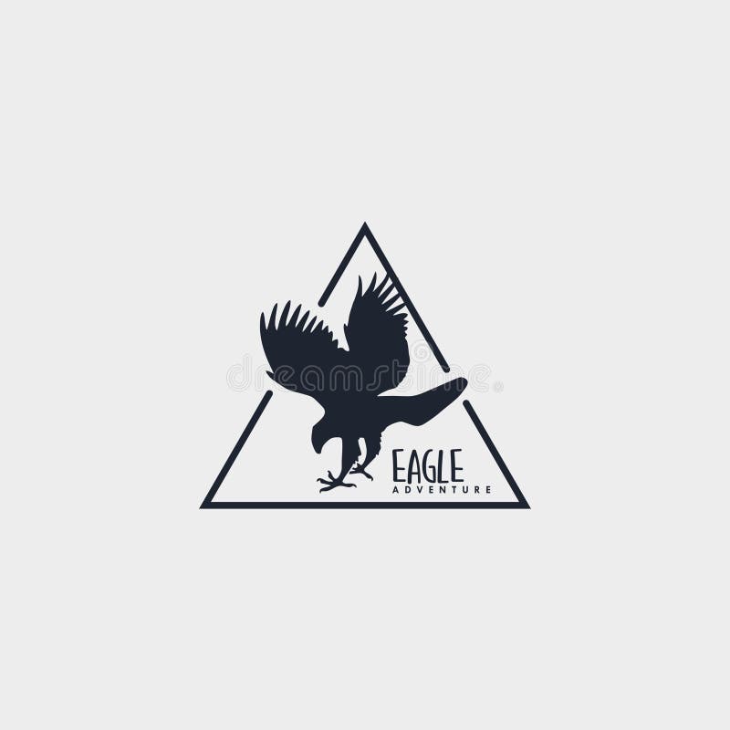 Eagle in Triangle Shape Logo Design Template. Design Elements for Logo ...