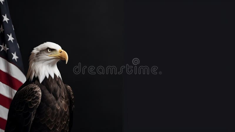 Eagle with USA Flag. Illustration AI Generative Stock Illustration - Illustration of national ...