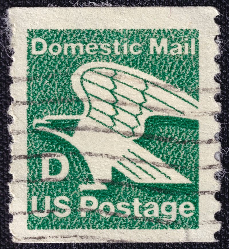 Eagle on a 1985 USA Old Vintage Postage Stamp Editorial Photography ...