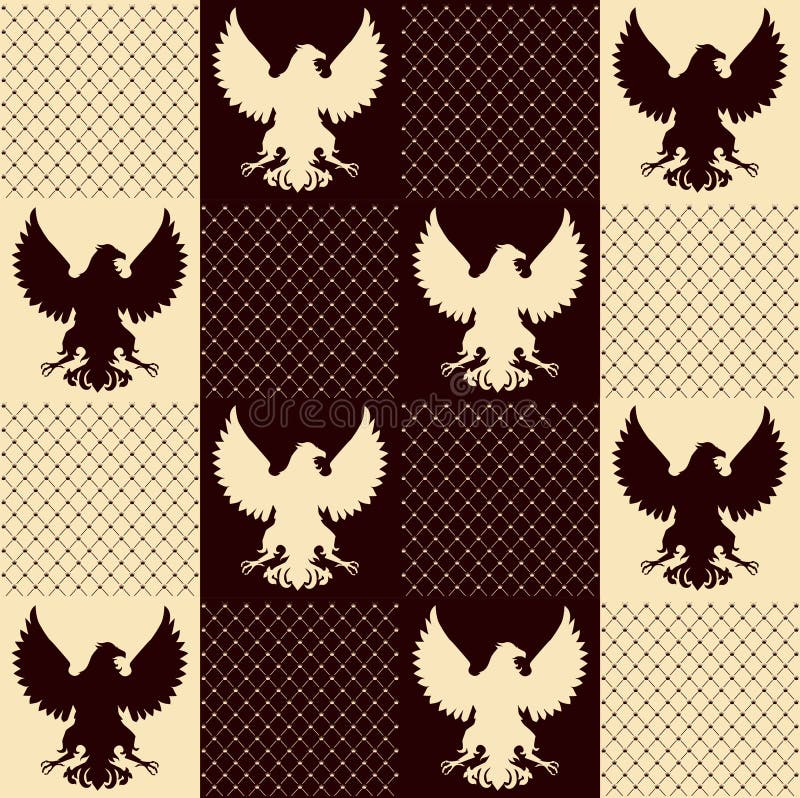 Eagle Vintage Seamless Texture Stock Vector - Illustration of brown ...