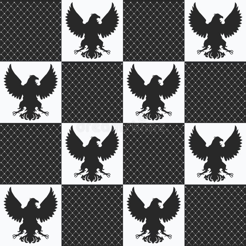 Eagle Vintage Seamless Texture Stock Vector - Illustration of bird ...