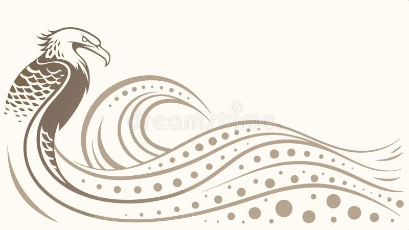 Eagle Wave Graphic, Dynamic Nature Design for Coastal Themes and ...