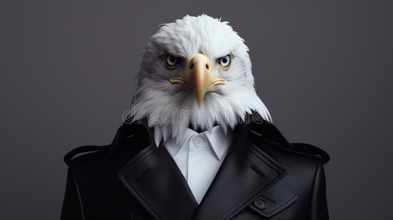 Eccentric Bald Eagle in Suit: a 3d Illustration Inspired by Olivier ...