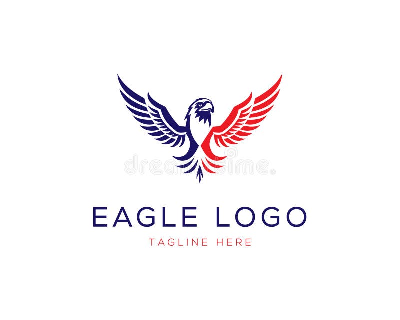 Eagle Wing with Bird Fly Logo Design. Stock Vector - Illustration of ...