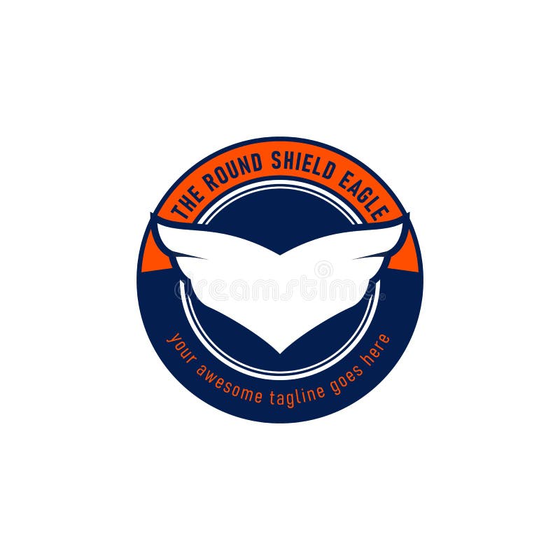 Eagle Wing in Round Shape Emblem Logo Icon Vector Stock Vector ...