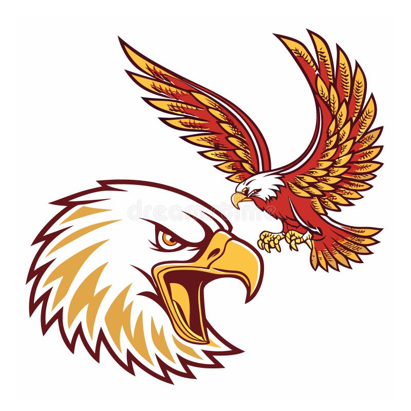 An Eagle with Wings Fully Spread, Soaring Majestically in the Sky, Epitomizing Strength and ...