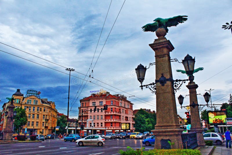Eagles` Bridge Sofia Bulgaria Editorial Stock Image - Image of square ...