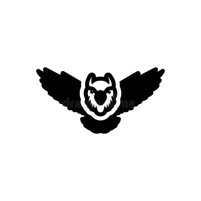 Black Solid Icon for Eagles, Predator and Hawk Stock Vector ...