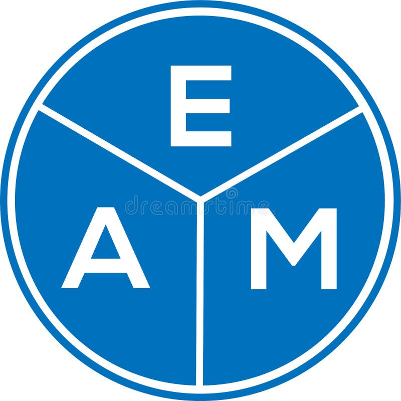 EAM Letter Logo Design on White Background. EAM Creative Circle Letter ...