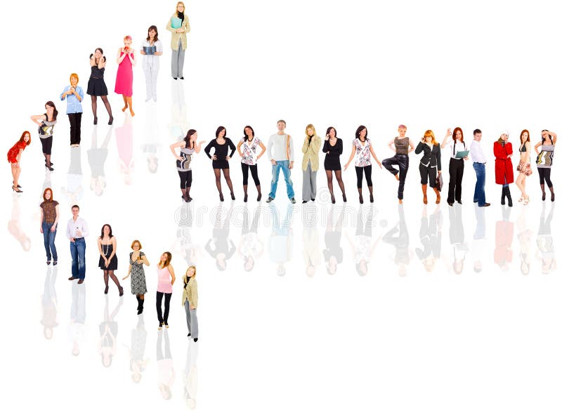 Group of People Direction Arrow Success Team Teamwork Organization ...