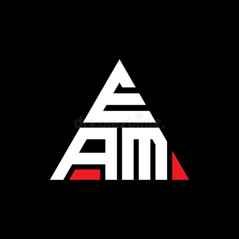 EAM Triangle Letter Logo Design with Triangle Shape. EAM Triangle Logo ...
