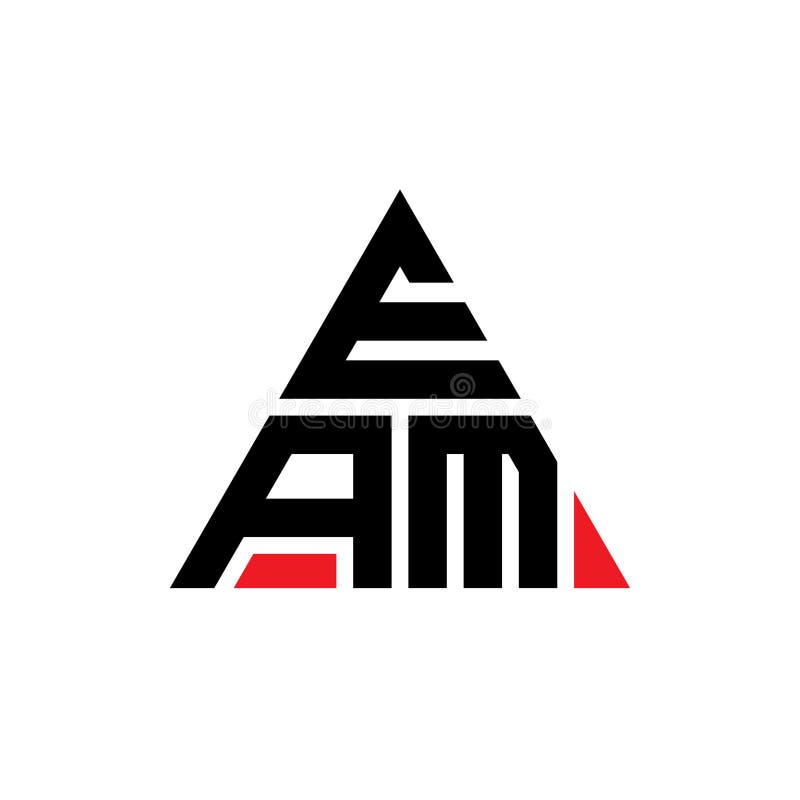 EAM Triangle Letter Logo Design with Triangle Shape. EAM Triangle Logo ...