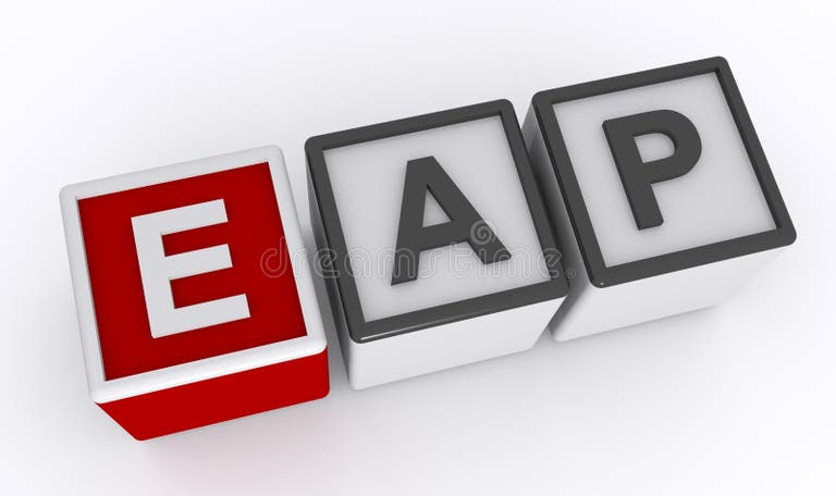 Eap Employee Assistance Program Word Block on White Stock Illustration ...