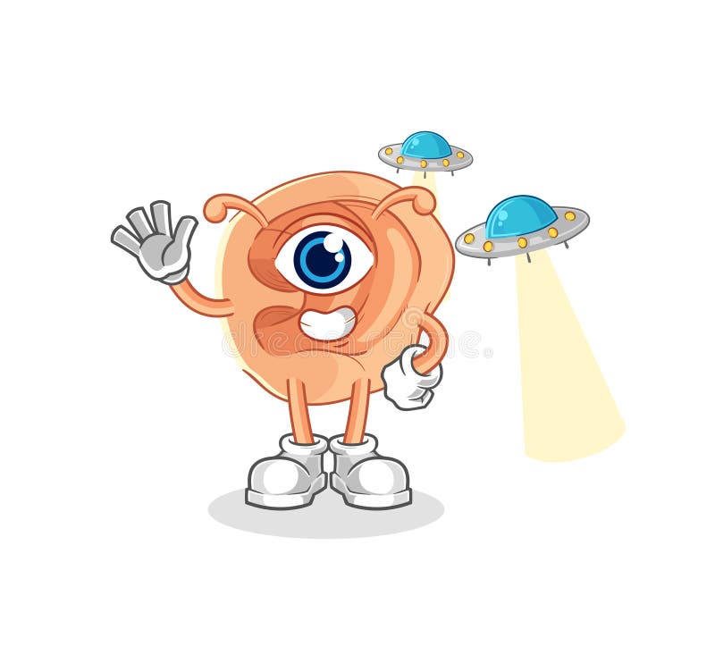 Ear Alien Cartoon Mascot Vector Stock Vector - Illustration of alien ...