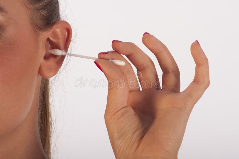 Ear cleaning stock photo. Image of hand, healthy, hygiene - 43490602