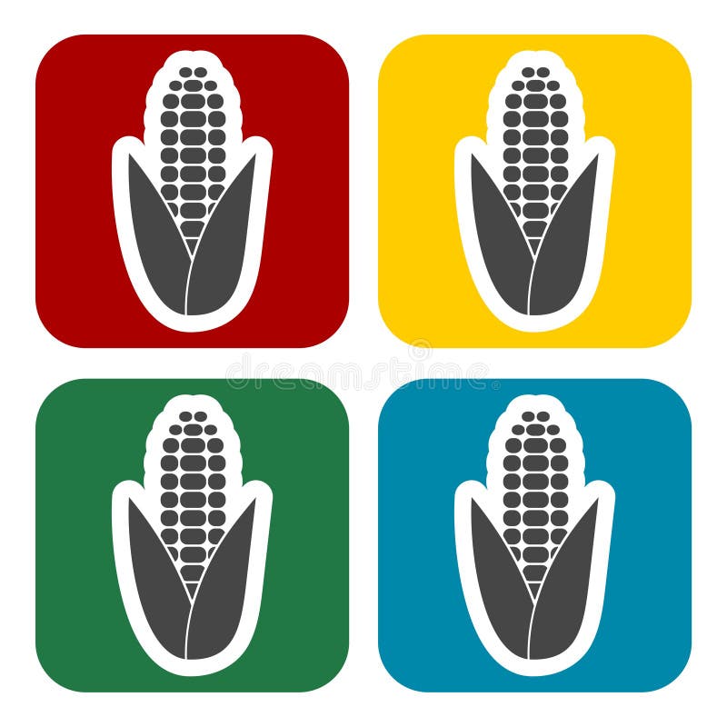 Corn symbol icon stock vector. Illustration of agriculture - 86480578