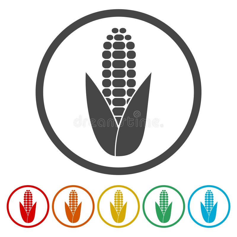 Corn symbol icon stock vector. Illustration of agriculture - 86480578