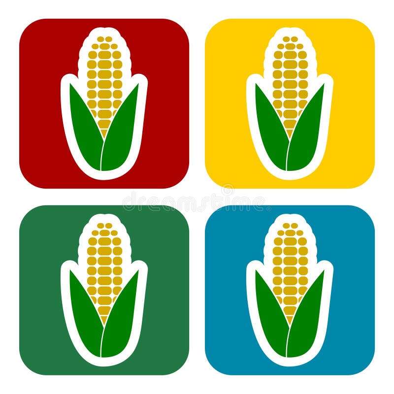 Corn symbol icon stock vector. Illustration of maize - 86480578