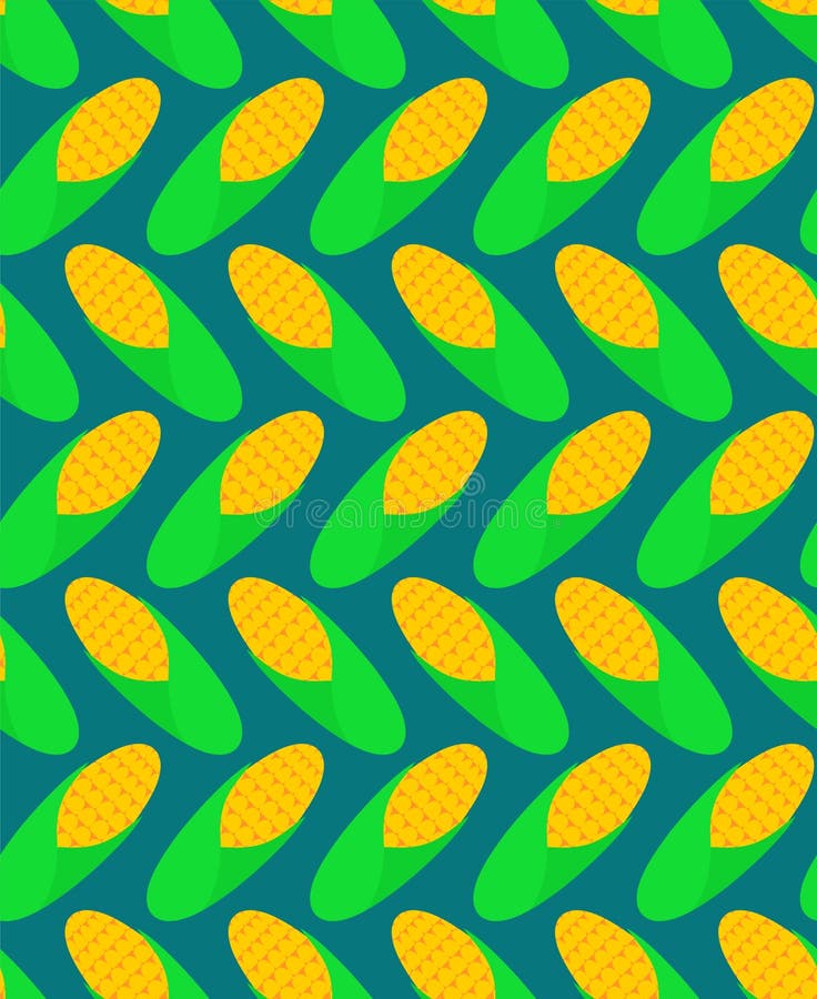 Ear of Corn Pattern Seamless. Baby Fabric Texture Stock Vector ...