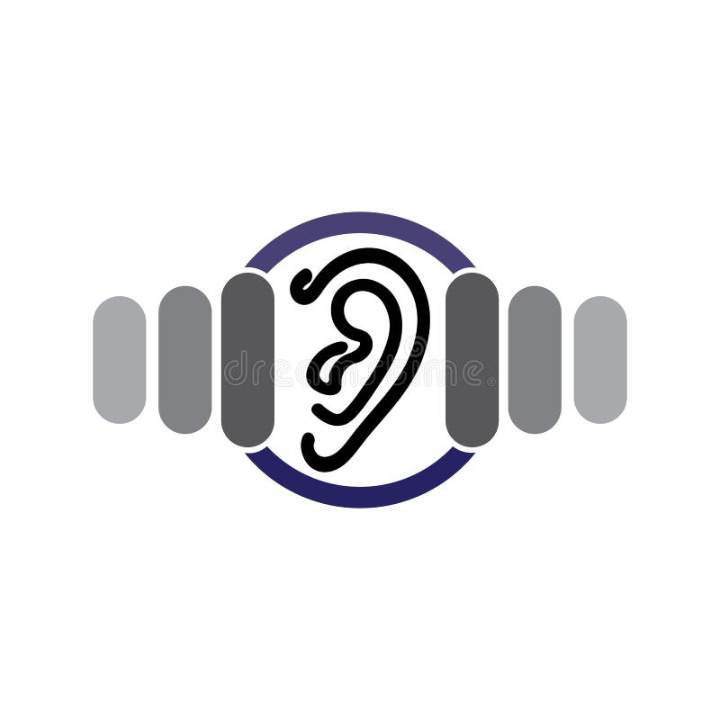 Ear and Diagnose Health Logo Desain and Vector Stock Illustration ...