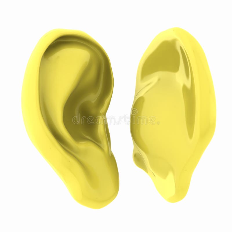 Ear digital model stock illustration. Illustration of drawing - 126407444