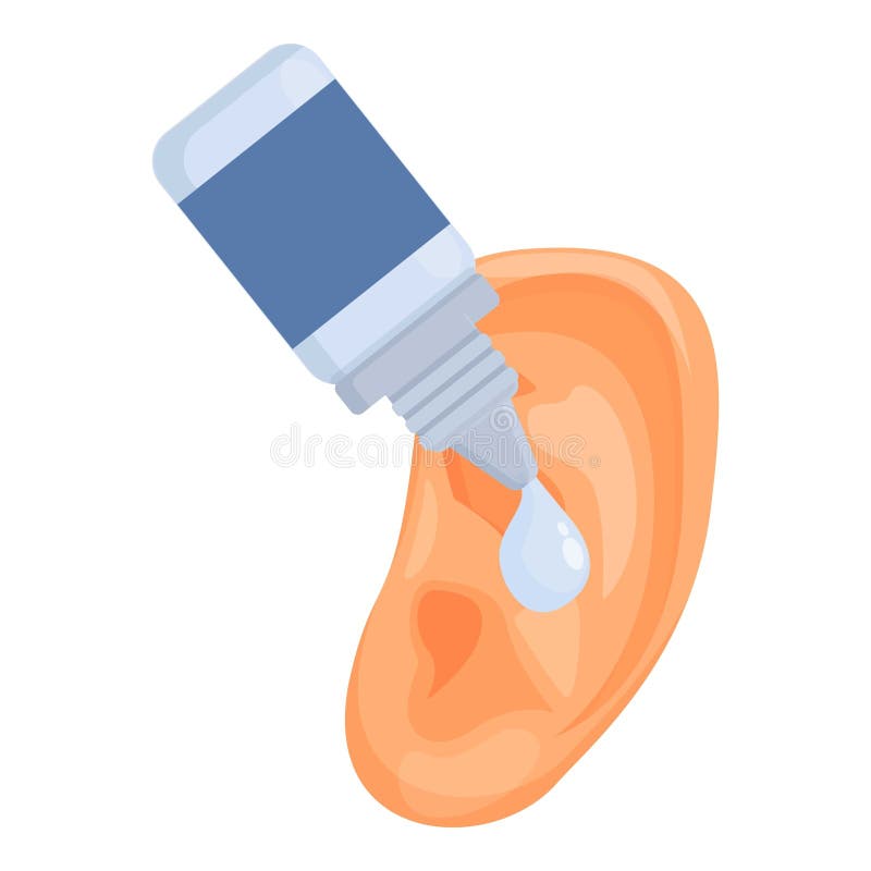 Ear Drops Using Icon Cartoon Vector. Clinical Liquid Stock Vector ...