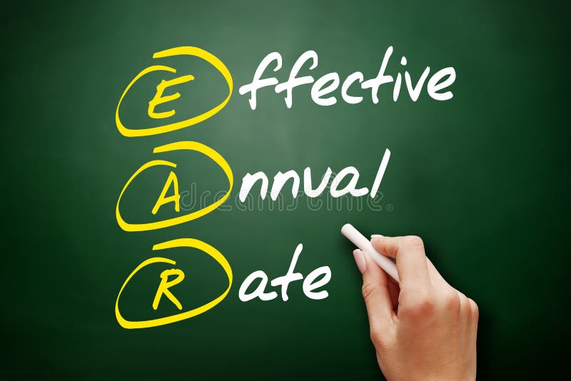 EAR - Effective Annual Rate Acronym, Business Concept on Blackboard ...