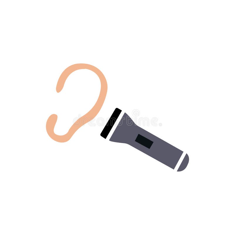 Ear Health Check Icon, Vector Illustration Stock Vector - Illustration ...