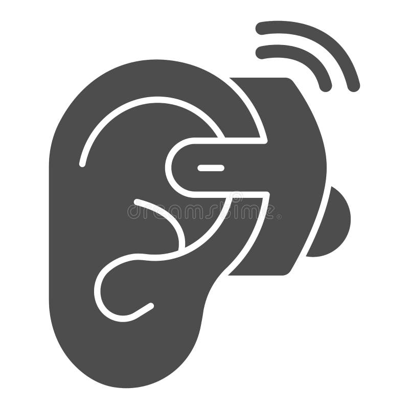 Deaf Glyph Icon, Disability and Deafness, Hearing Impaired Sign Vector ...