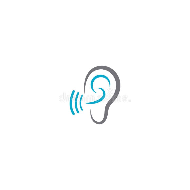 Ear Hearing Logo Icon Vector. Stock Vector - Illustration of music ...