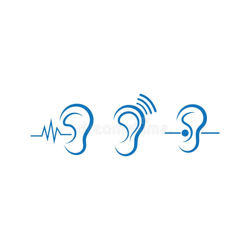 Ear Hearing Logo Icon Vector. Stock Vector - Illustration of noise ...