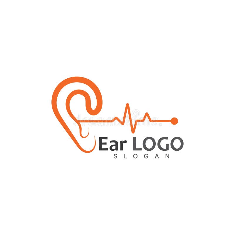 Ear Hearing Logo Template Vector Icon. Stock Vector - Illustration of ...